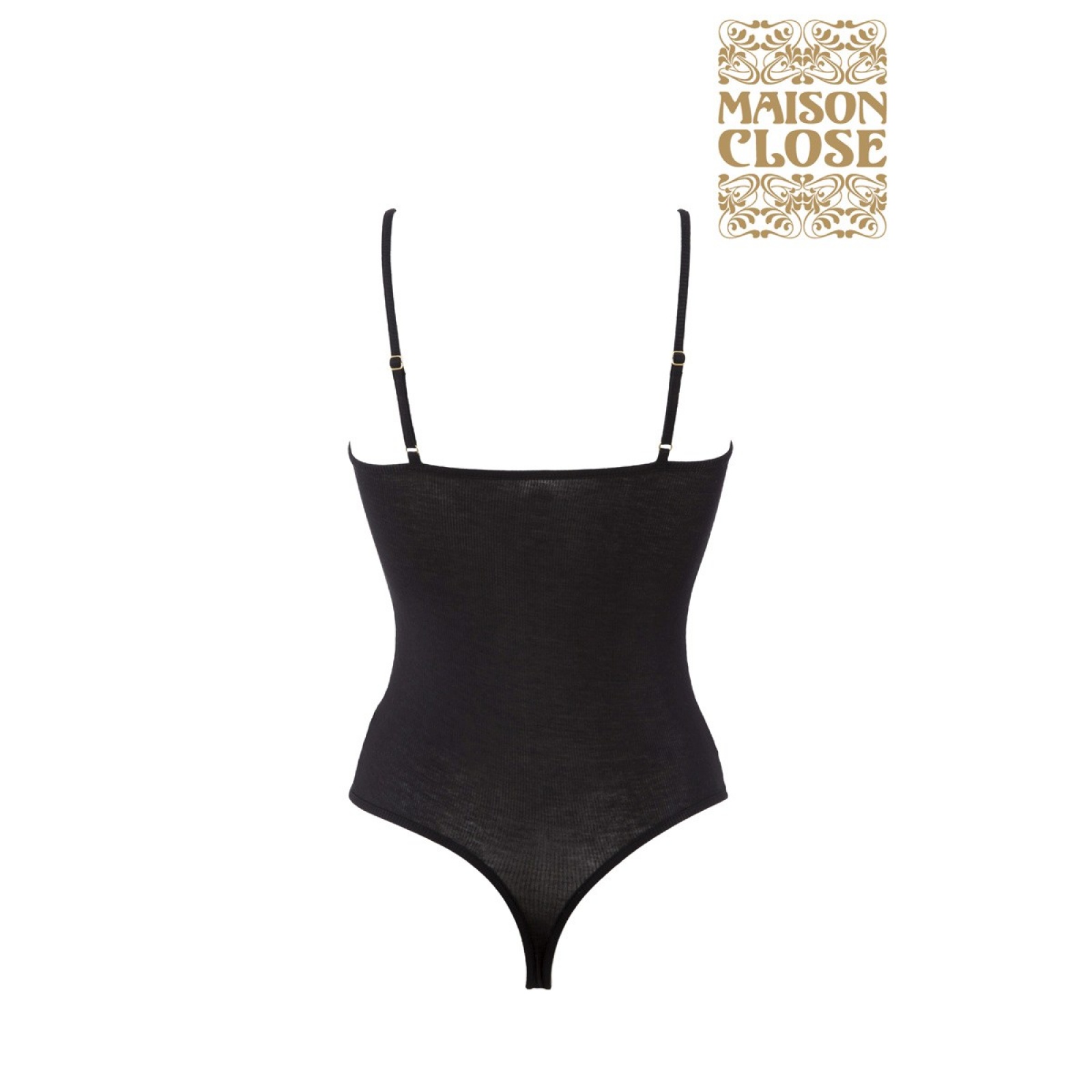 Maison Close Body String Bellevue Noir Effetdesoi