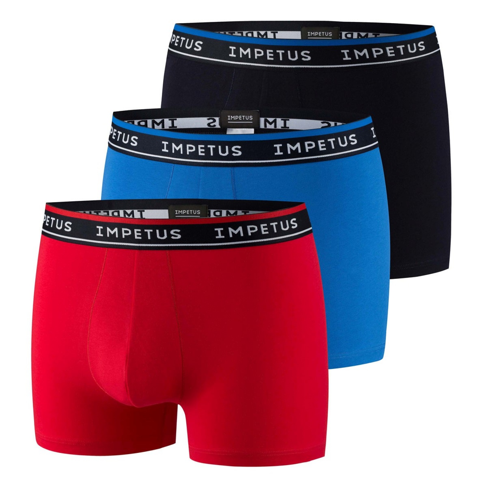 Pack de 3 Boxers IMPETUS Rouge Bleu Noir Effetdesoi
