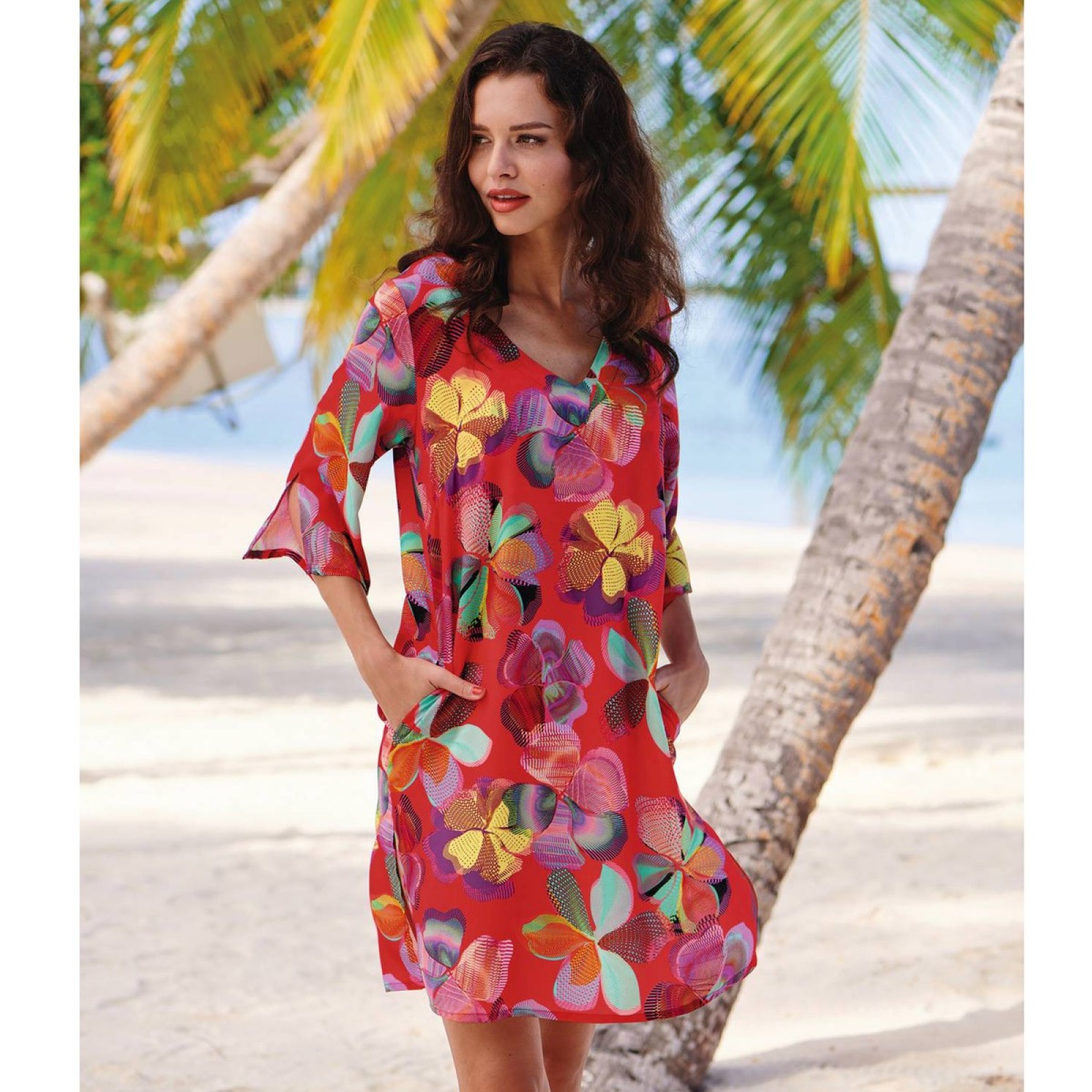 Tunique de Plage Anita Garda Corail Effetdesoi