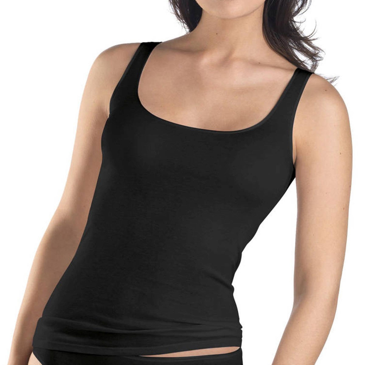 HANRO Top sans manche Every day cotton Noir Effetdesoi